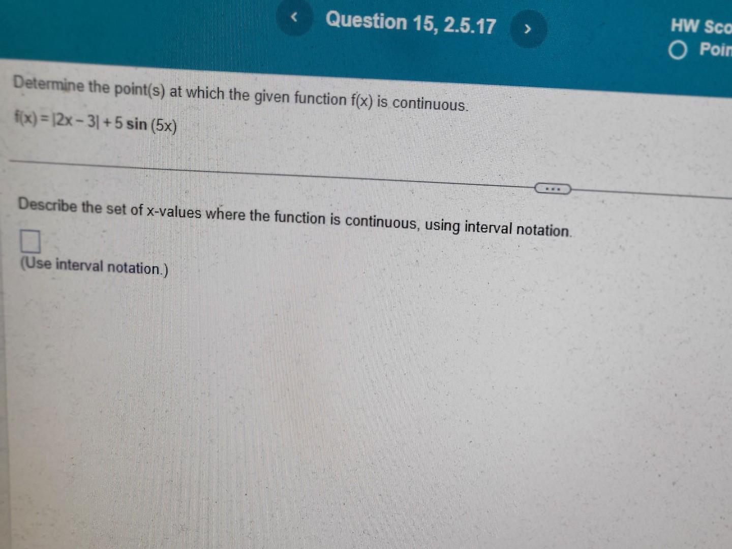 Solved Determine the point(s) at which the given function | Chegg.com