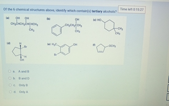 Solved Of the 6 ﻿chemical structures above, identify which | Chegg.com