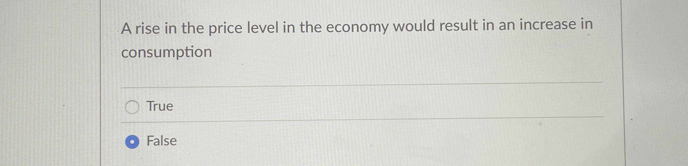 Solved A rise in the price level in the economy would result | Chegg.com