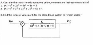 Solved A. Consider the characteristic equations below, | Chegg.com