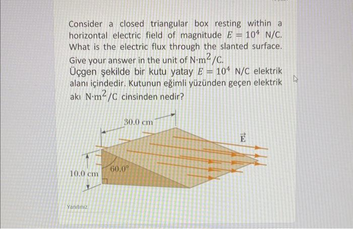Solved Consider a closed triangular box resting within a | Chegg.com