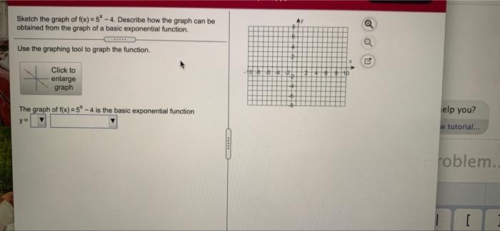 Solved Sketch the graph of f(x)=5* - 4. Describe how the | Chegg.com