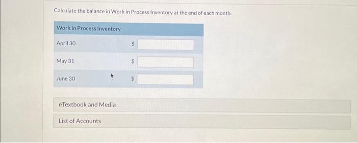 Solved Calculate the balance in Work in Process Inventory at | Chegg.com
