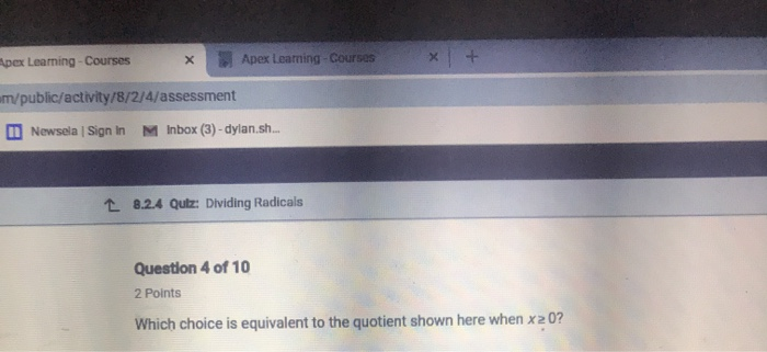 Solved X Apex Learning - Courses Apex Leaming - Courses X + | Chegg.com