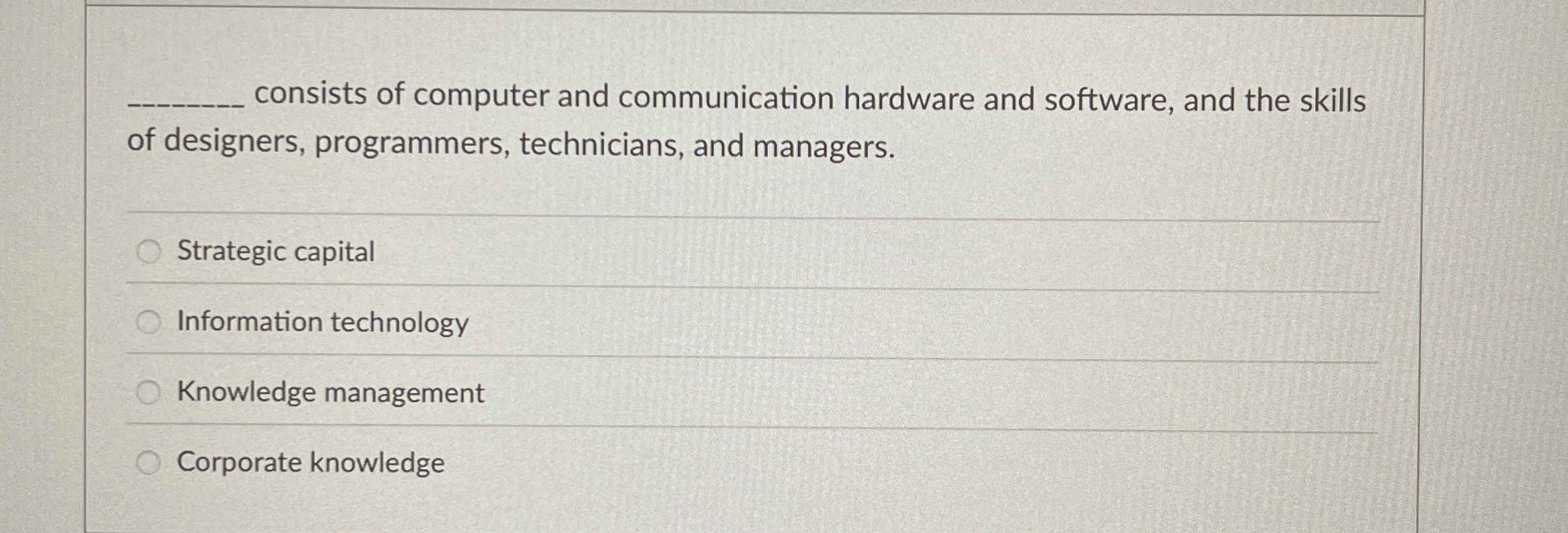 Solved consists of computer and communication hardware and | Chegg.com