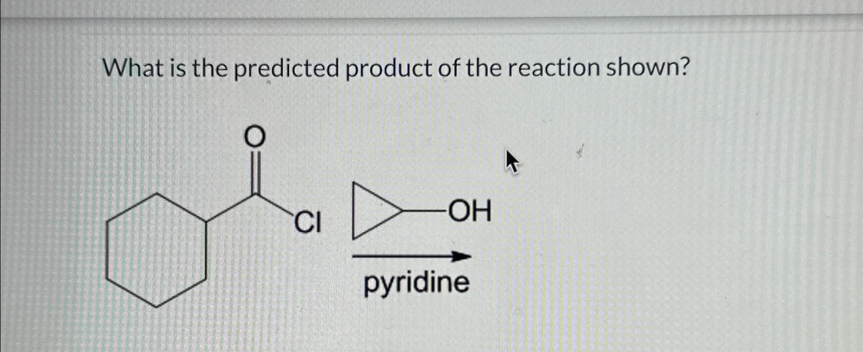 Solved What is the predicted product of the reaction shown? | Chegg.com