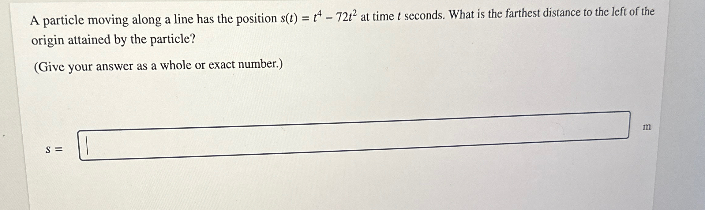 Solved A particle moving along a line has the position | Chegg.com