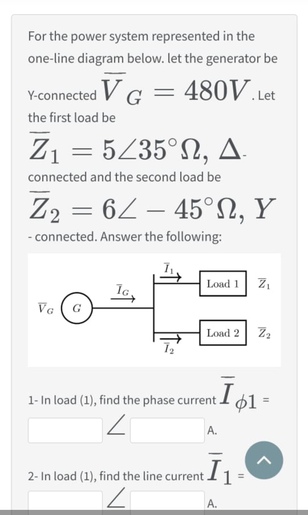 Solved For the power system represented in the one-line | Chegg.com