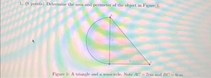 Solved 1. ( 8 points) Determine the area and perimeter of | Chegg.com Solved 1. ( 8 points) Determine the area and perimeter of | Chegg.com