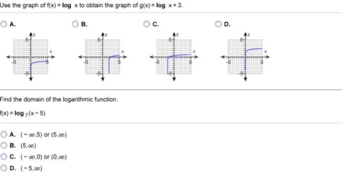 Solved Use the graph of f(x) = log x to obtain the graph of | Chegg.com