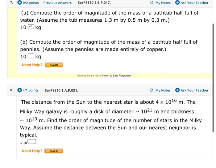 Solved 7. 0/2 points Previous Answers SerPSE10 1.5.P.017. My | Chegg.com Solved 7. 0/2 points Previous Answers SerPSE10 1.5.P.017. My | Chegg.com