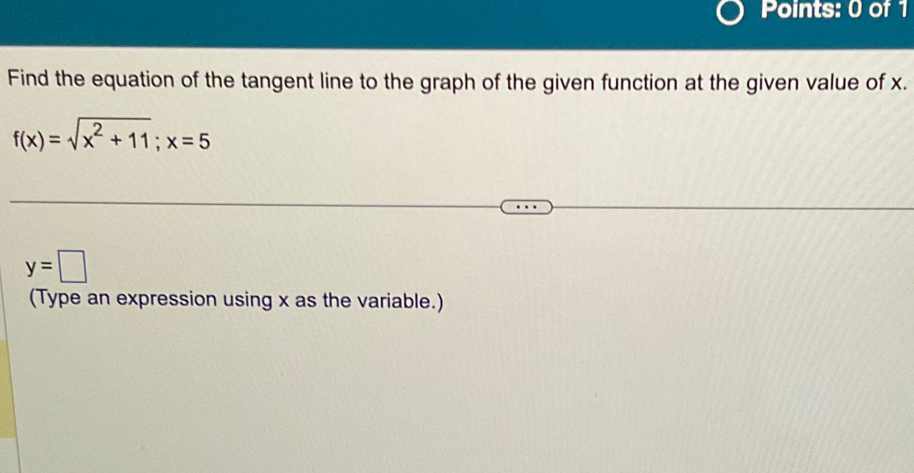 Solved Find the equation of the tangent line to the graph of | Chegg.com
