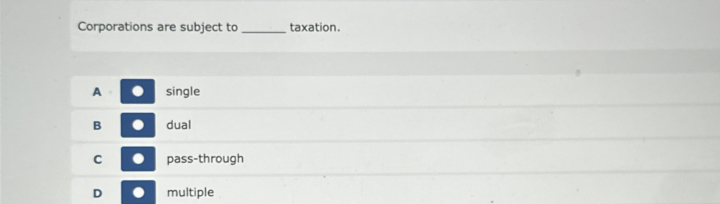 Solved Corporations are subject | Chegg.com