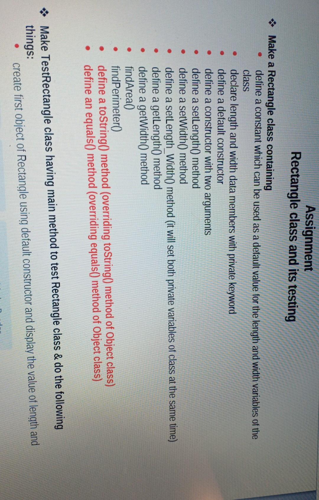 Solved CD Assignment Rectangle class and its testing • Make | Chegg.com Solved CD Assignment Rectangle class and its testing • Make | Chegg.com