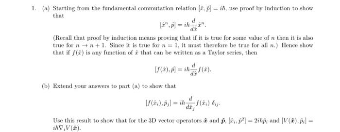Solved (a) Starting from the fundamental commutation | Chegg.com