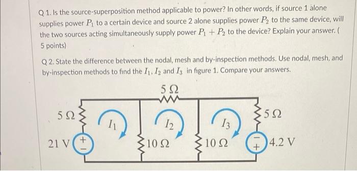 Solved Q1. Is the source-superposition method applicable to | Chegg.com