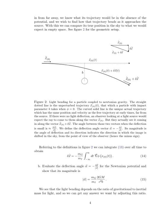 Solved 2. Bending of light in Newtonian gravity: Another | Chegg.com