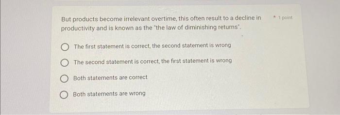 Solved But products become irrelevant overtime, this often | Chegg.com