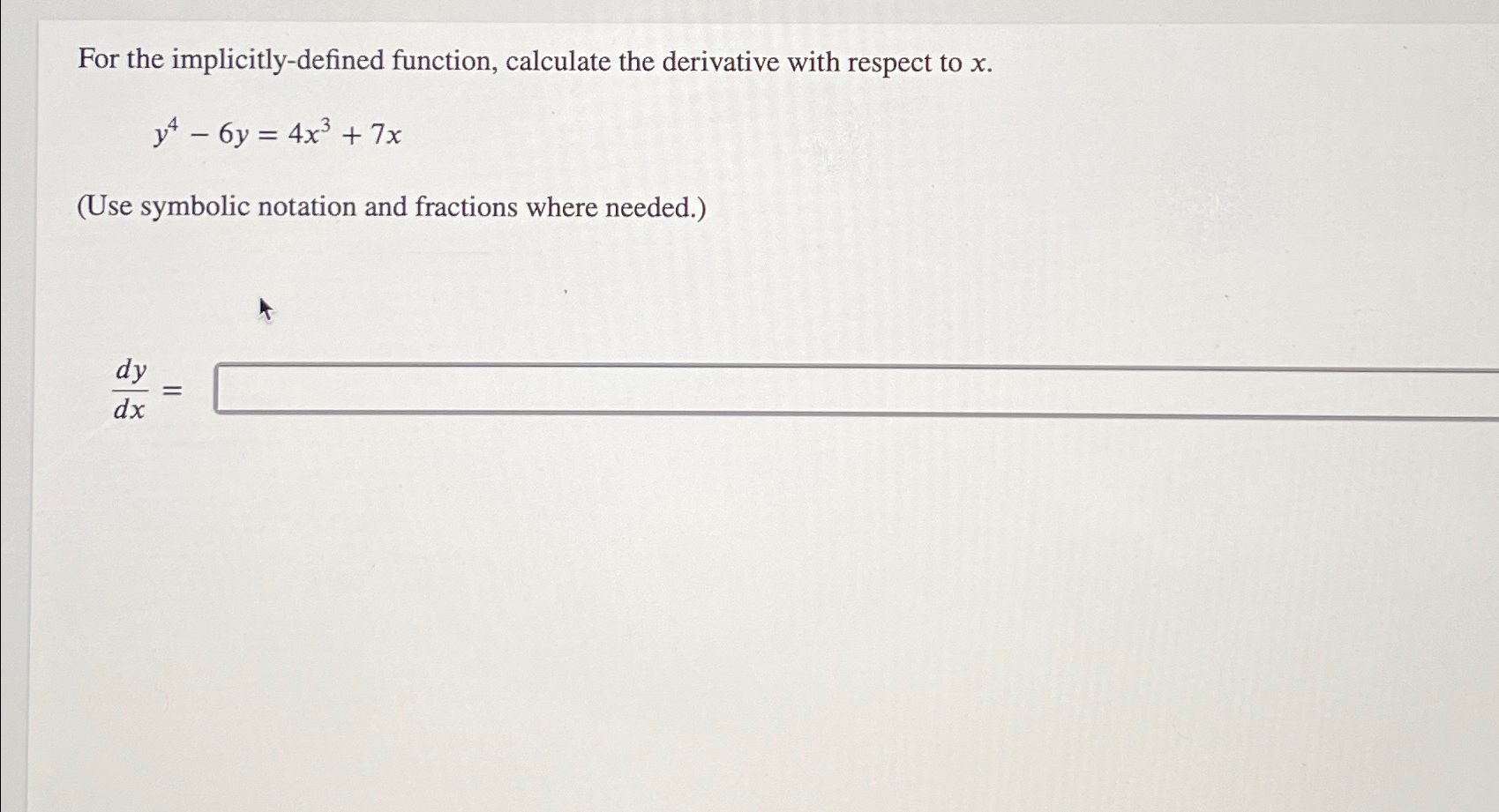 Solved For the implicitly-defined function, calculate the | Chegg.com