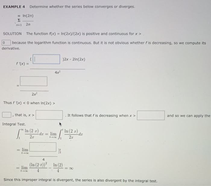 Solved EXAMPLE 4 Determine whether the series below | Chegg.com