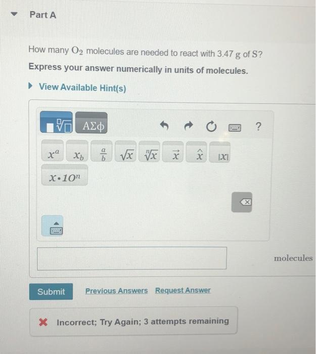 Solved Elemental S reacts with O2 to form SO3 according to | Chegg.com