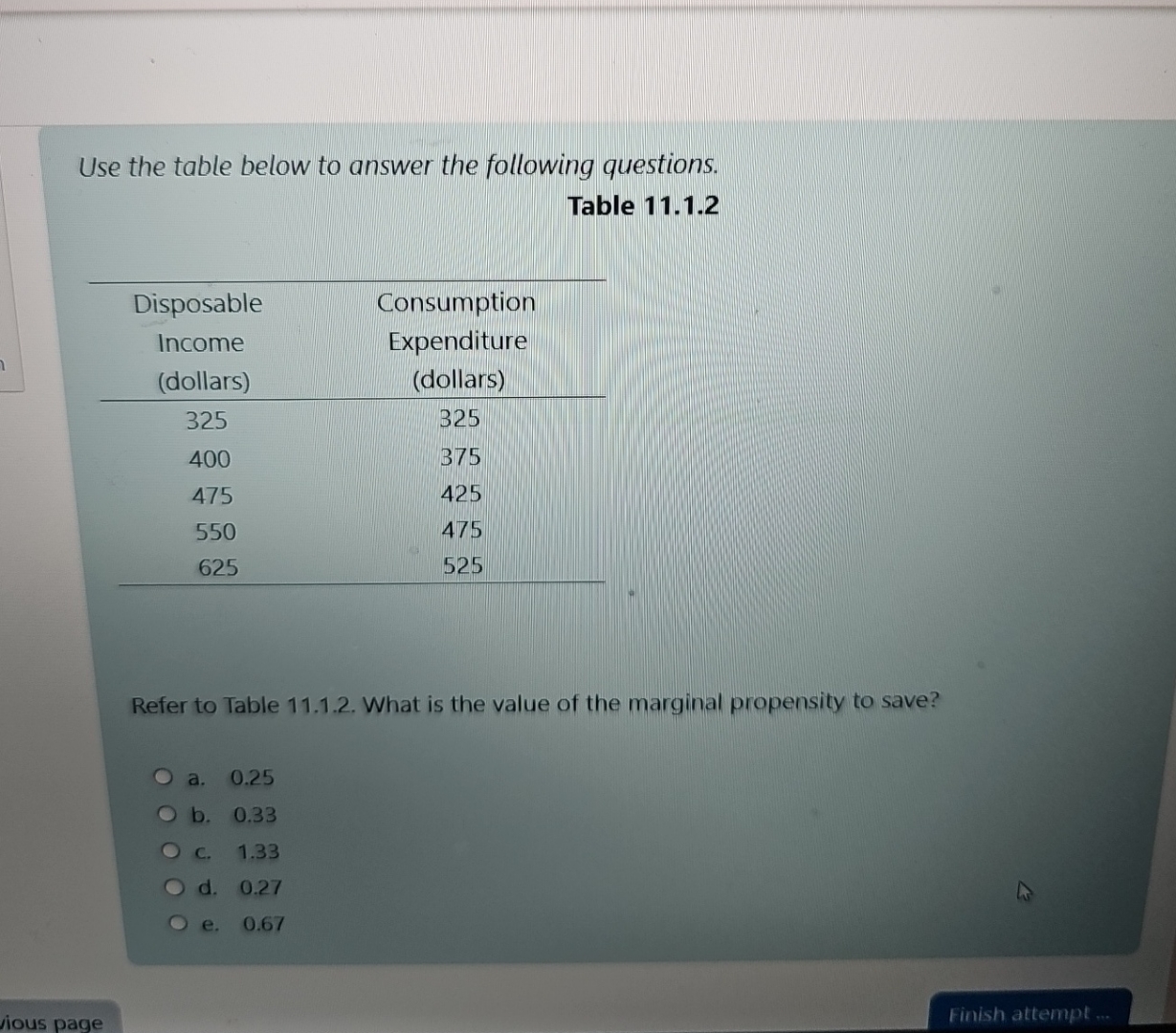 Solved Use the table below to answer the following | Chegg.com