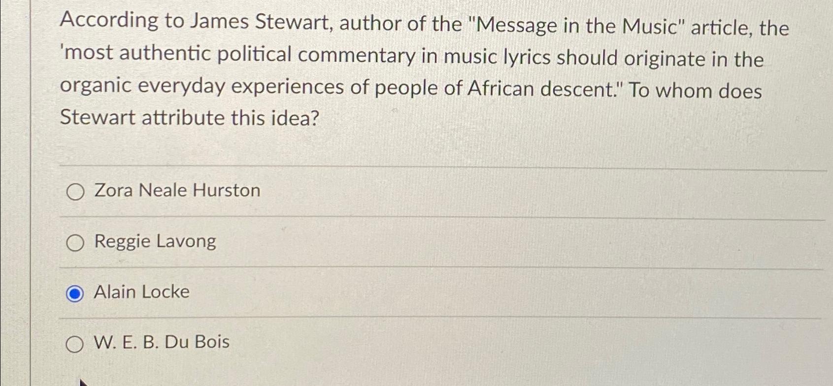 Solved According to James Stewart, author of the "Message in | Chegg.com