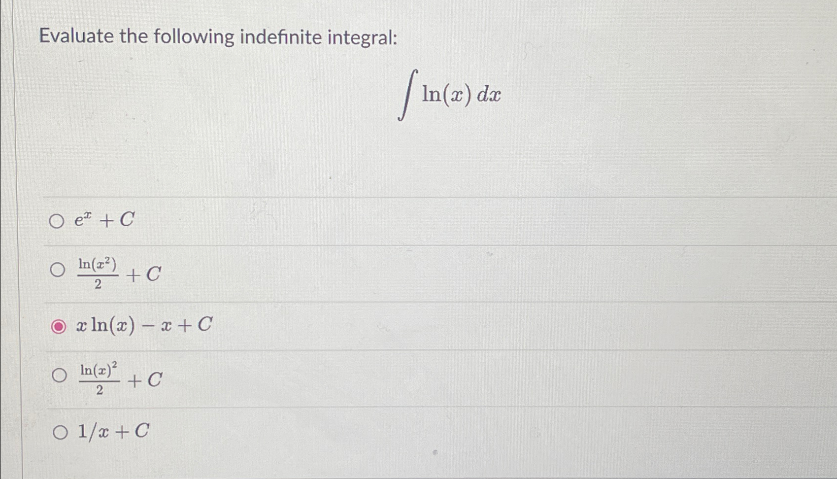 Solved Evaluate the following indefinite | Chegg.com