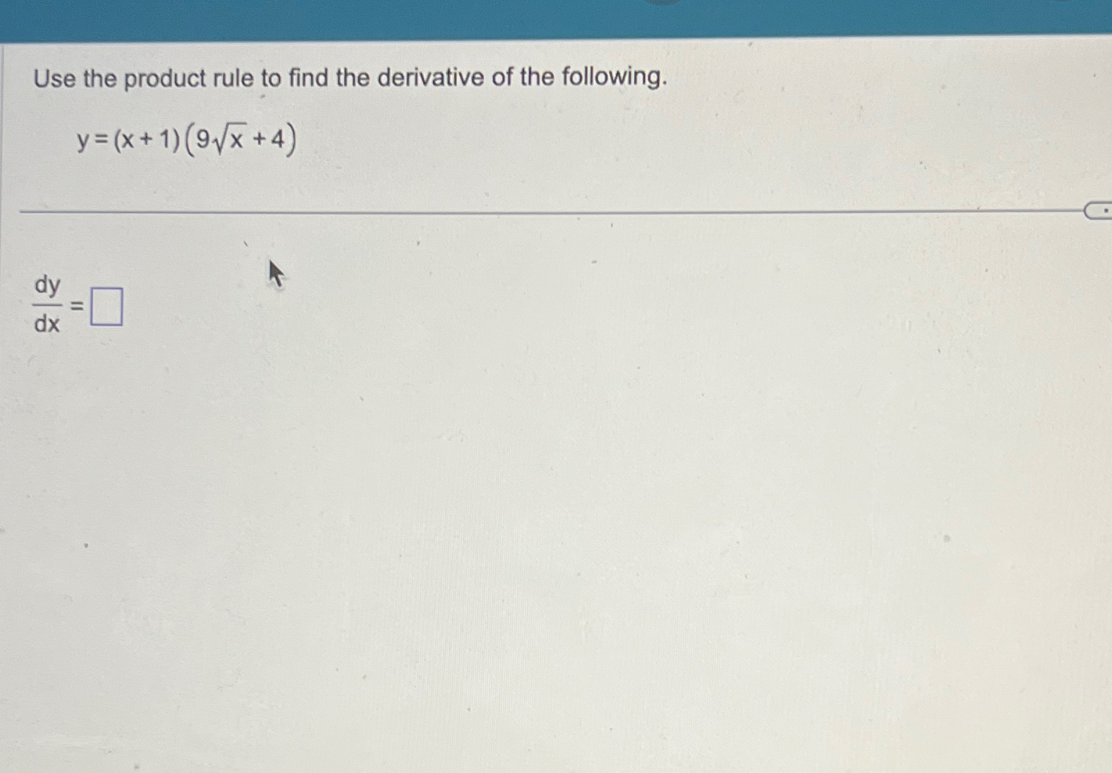 Solved Use the product rule to find the derivative of the | Chegg.com