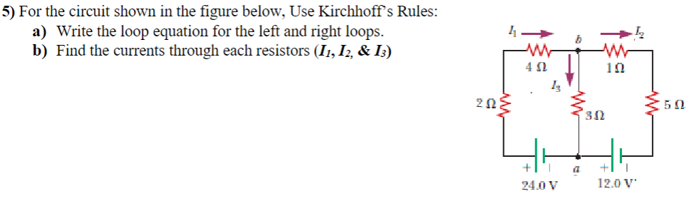 Solved For the circuit shown in the figure below, Use | Chegg.com