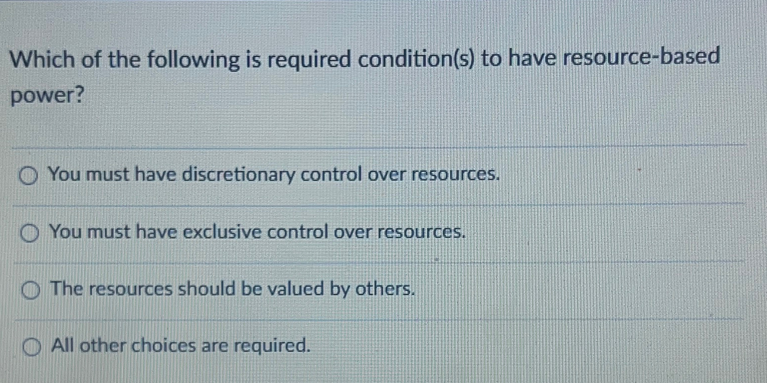 Solved Which of the following is required condition(s) ﻿to | Chegg.com