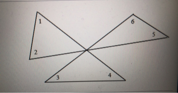 Solved Find The Sum Of The Measures Of The Numbered Angles