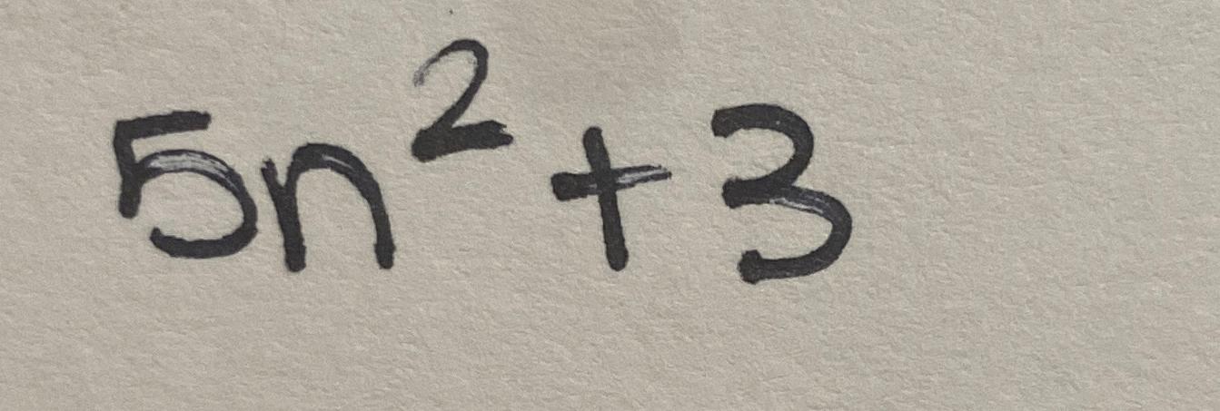 Solved 5n2+3 | Chegg.com