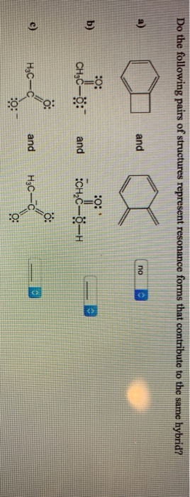 Solved Do the following pairs of structures represent | Chegg.com