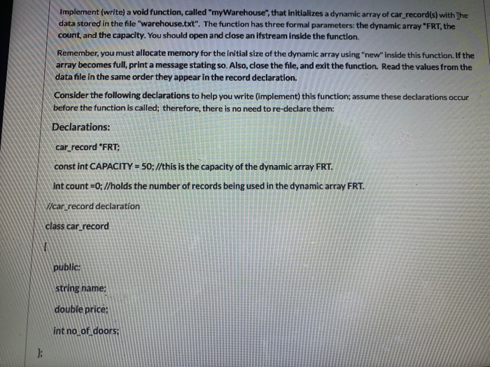 Solved Implement (write) a void function, called | Chegg.com