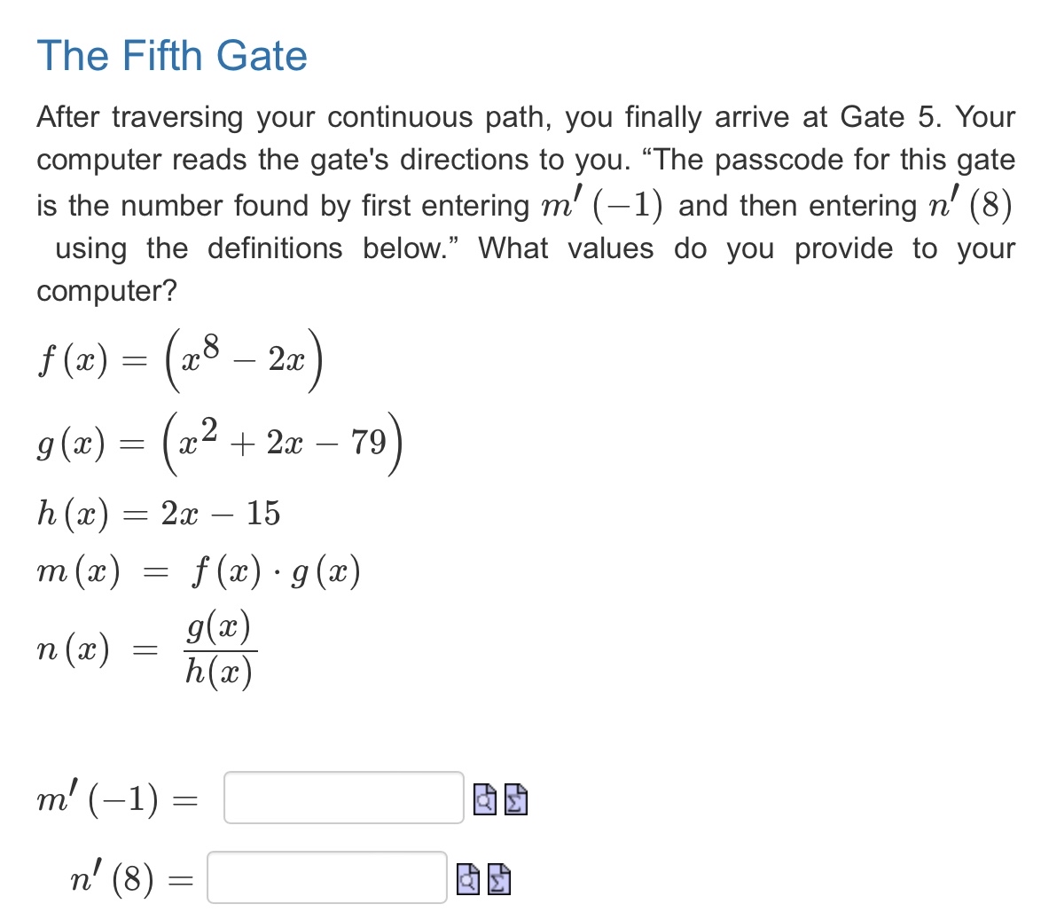 Solved The Fifth GateAfter traversing your continuous path, | Chegg.com