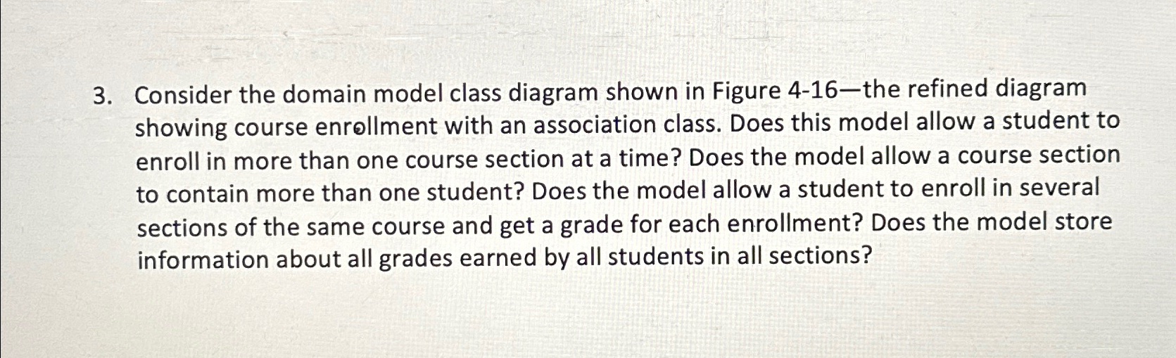 Solved Consider The Domain Model Class Diagram Shown In 