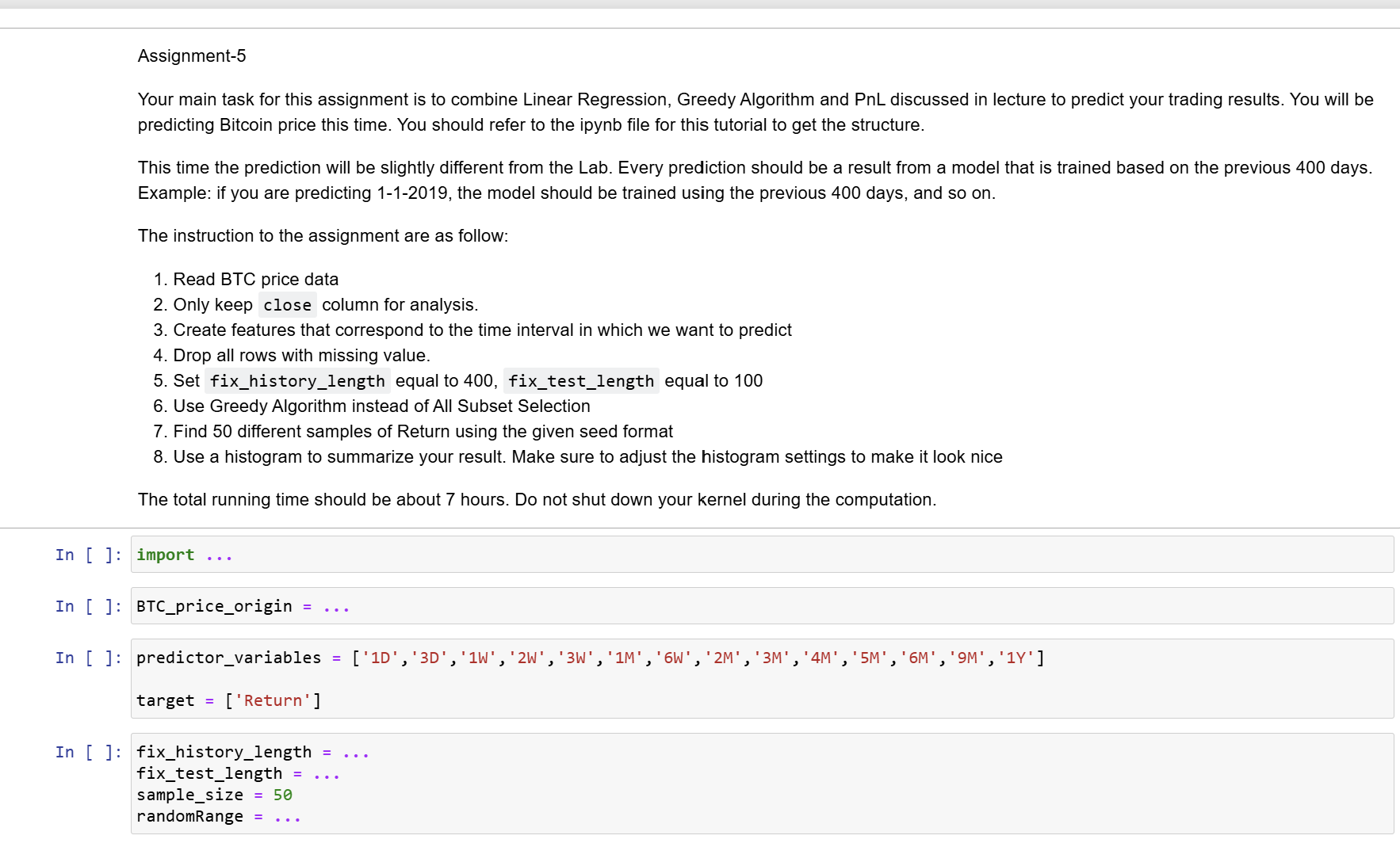 Solved Assignment-5Your main task for this assignment is to | Chegg.com