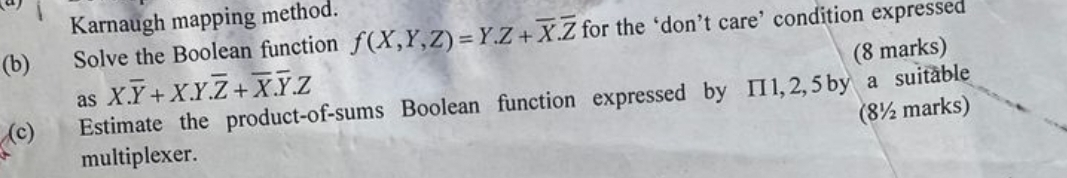 Solved Karnaugh Mapping Method B solve The Boolean
