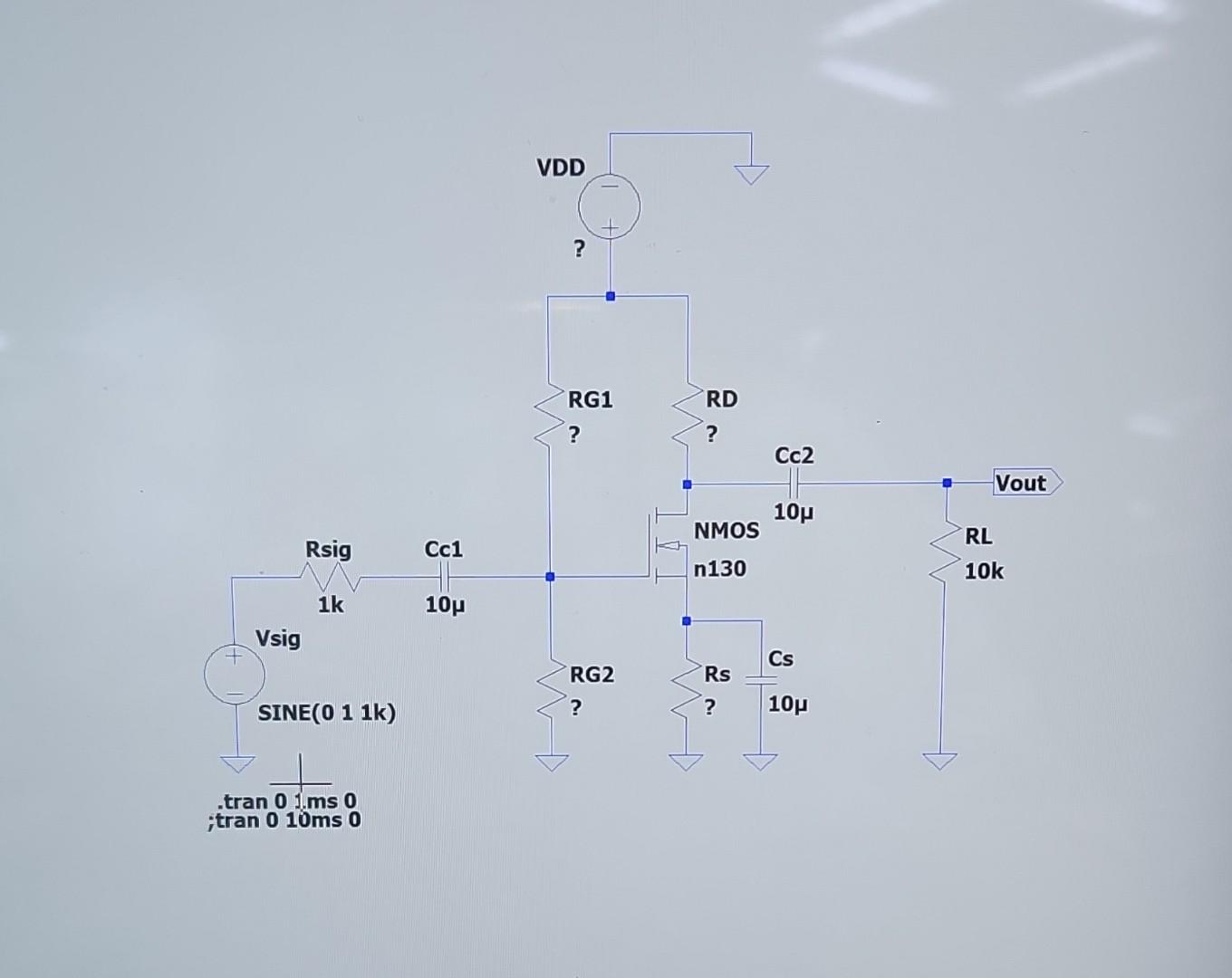 Solved Determine several values to improve Gv (Vout/Vsig) | Chegg.com