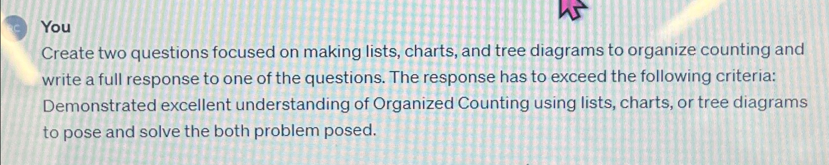 Solved You Create two questions focused on making lists, | Chegg.com