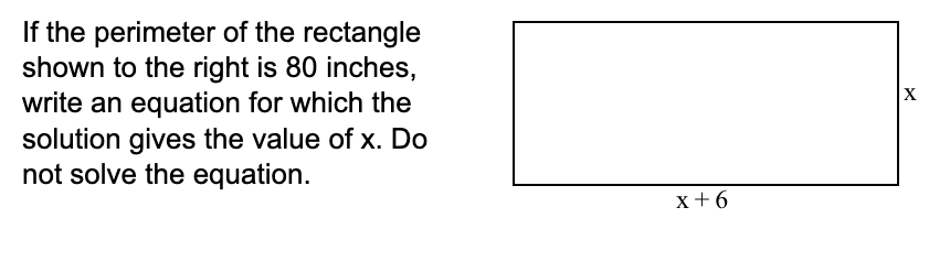 Solved If the perimeter of the rectangleshown to the right | Chegg.com