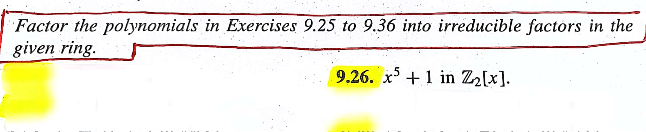 Solved Factor the polynomials in Exercises 9.25 ﻿to 9.36 | Chegg.com