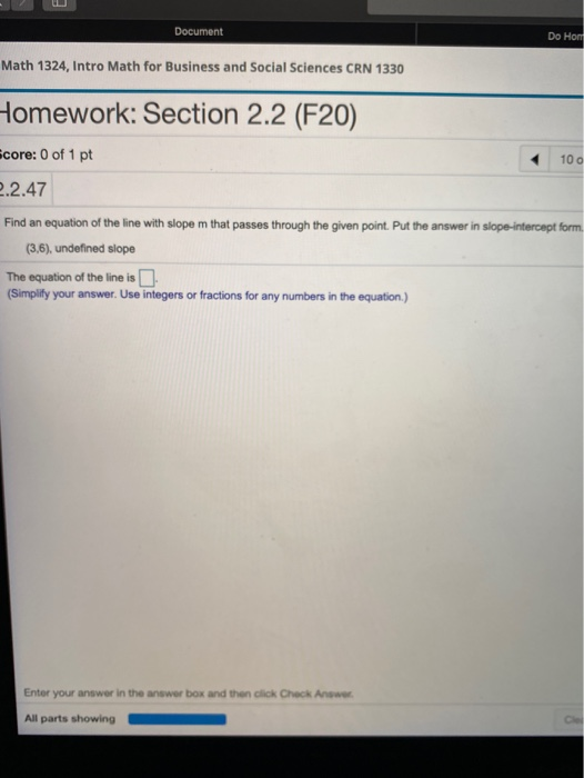 Solved Document Do Hom Math 1324, Intro Math for Business | Chegg.com