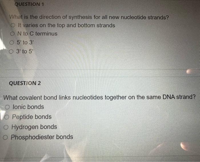 Solved What is the direction of synthesis for all new | Chegg.com