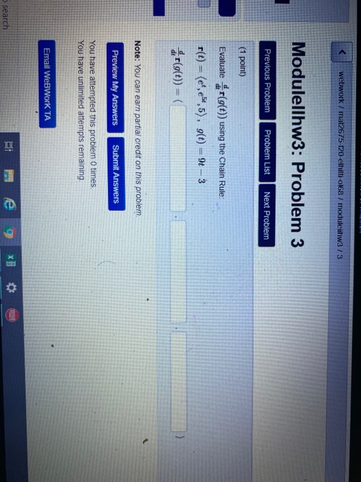 Solved webwork / mat2675 120 elhitti 0168 / moduleshw3/3 | Chegg.com