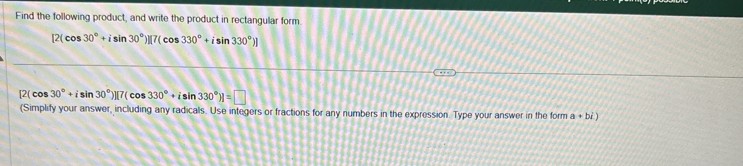 Solved Find the following product, and write the product in | Chegg.com