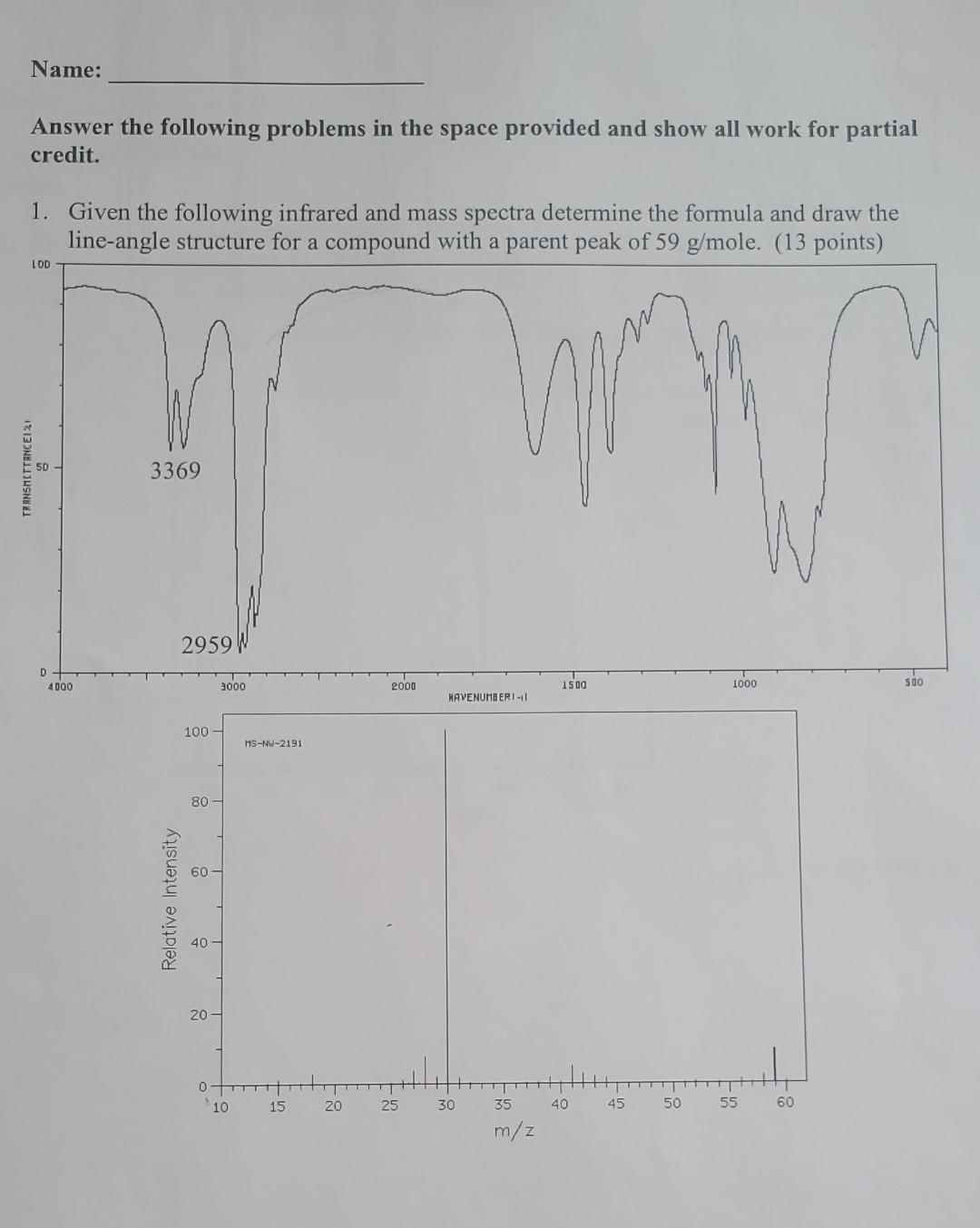 Solved Answer the following problems in the space provided | Chegg.com