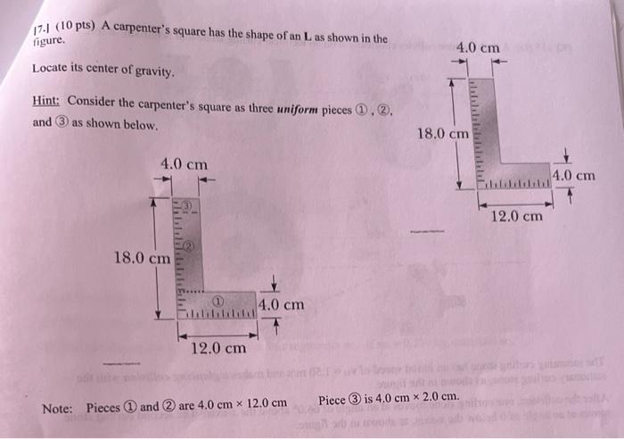 Solved A carpenter's square has the shape of an L as shown | Chegg.com