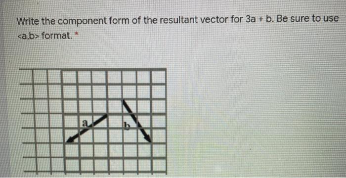 Solved Write the component form of the resultant vector for | Chegg.com